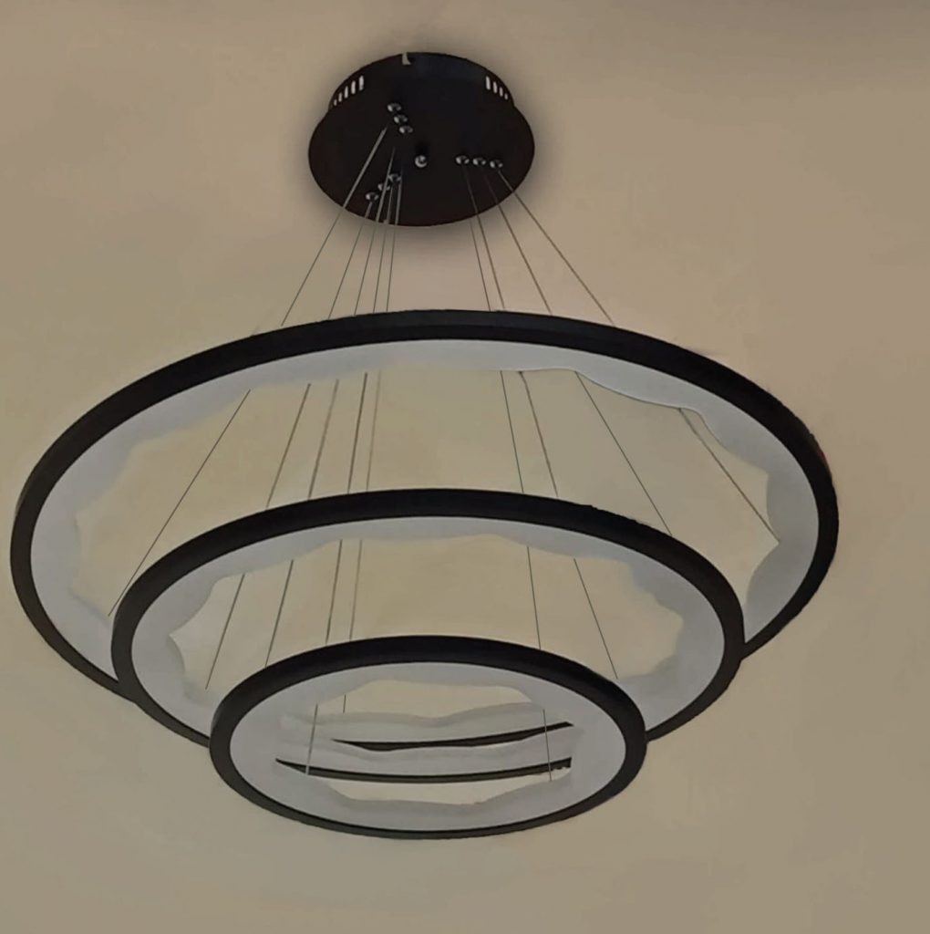 LED Luster 45W 3-6000K CRNI FLAT 400-600-800mm XD-8007 - Totem Tim Led ...